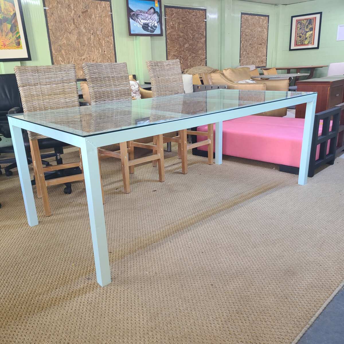 Glass & Metal Table – Everything Warehouse